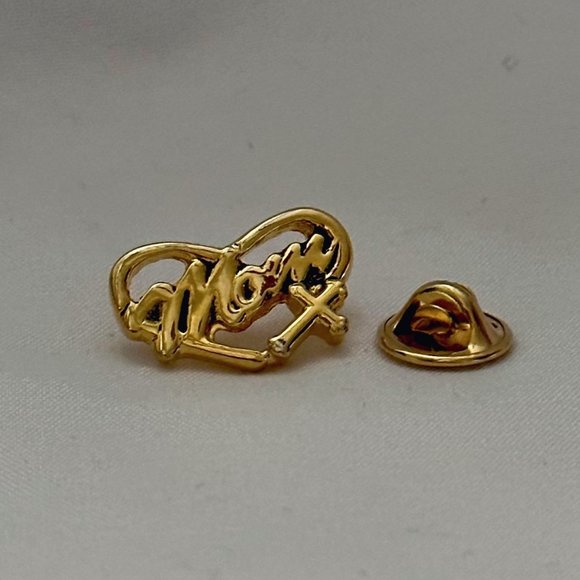 Jewelry | Mom Gold Tone Heart And Cross Lapel Pin J13 | Poshmark